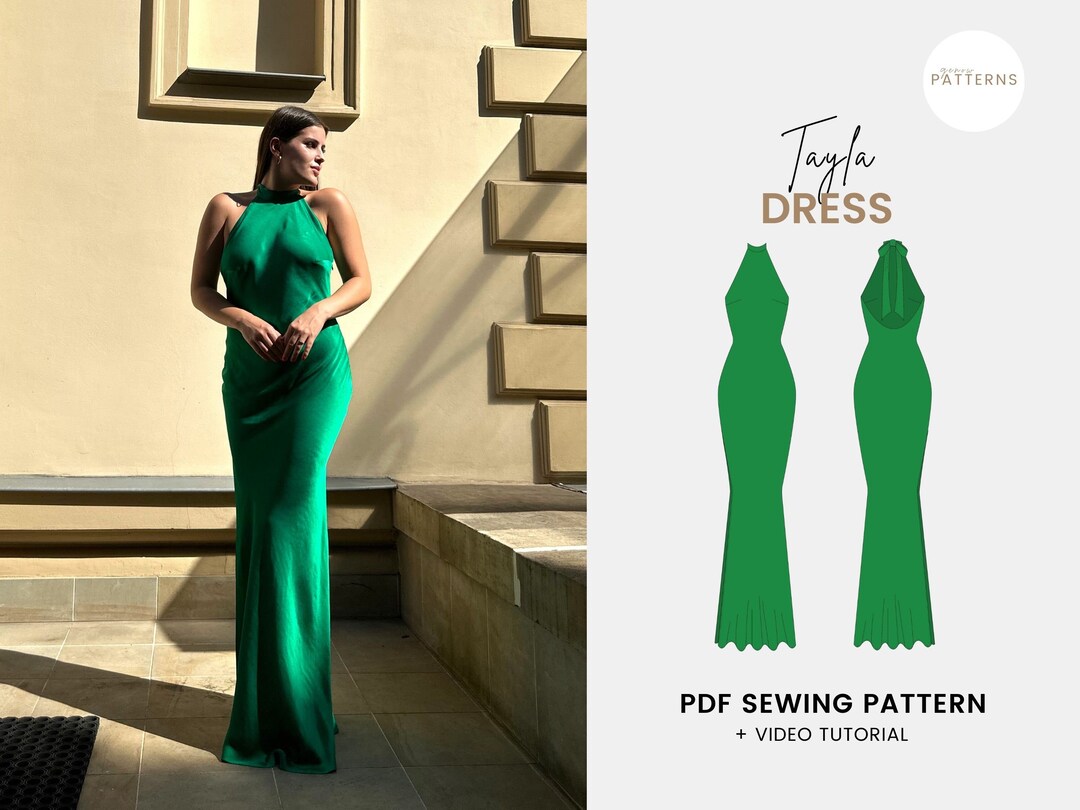Halter Dress Pattern Prom Dress Pattern Maxi Dress Pattern Formal Dress ...
