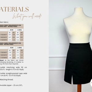 A-line Mini Skirt Pattern With Waistband and Silt | Midi Skirt Pattern ...