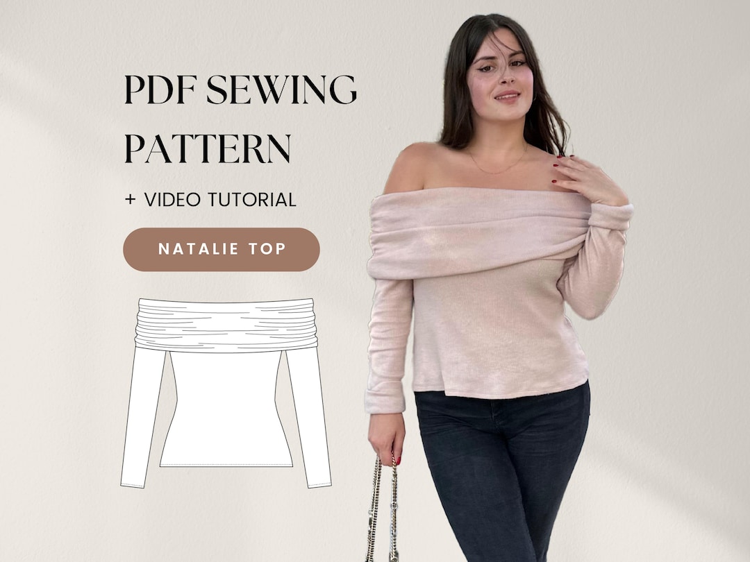 Off Shoulder Top Pattern Sewing | Sweater Sewing Pattern | Easy Sewing ...