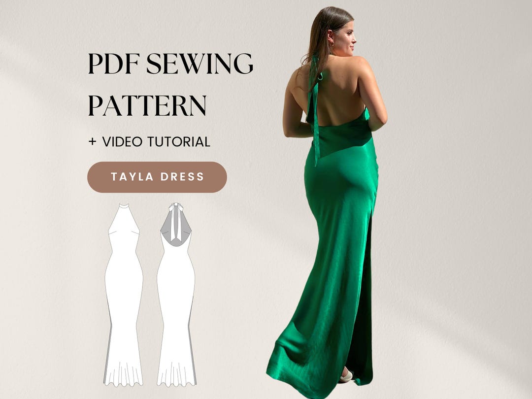 Halter Dress Pattern Prom Dress Pattern Maxi Dress Pattern Formal Dress ...