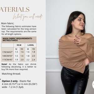 Off Shoulder Top Sewing Pattern | Long, Midi, Cropped Length | Easy ...