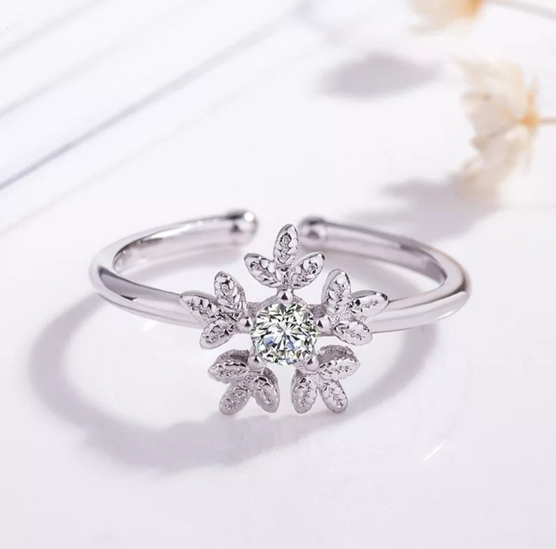 Snowflake Ring / 925 Sterling Silver Rings for Women / - Etsy