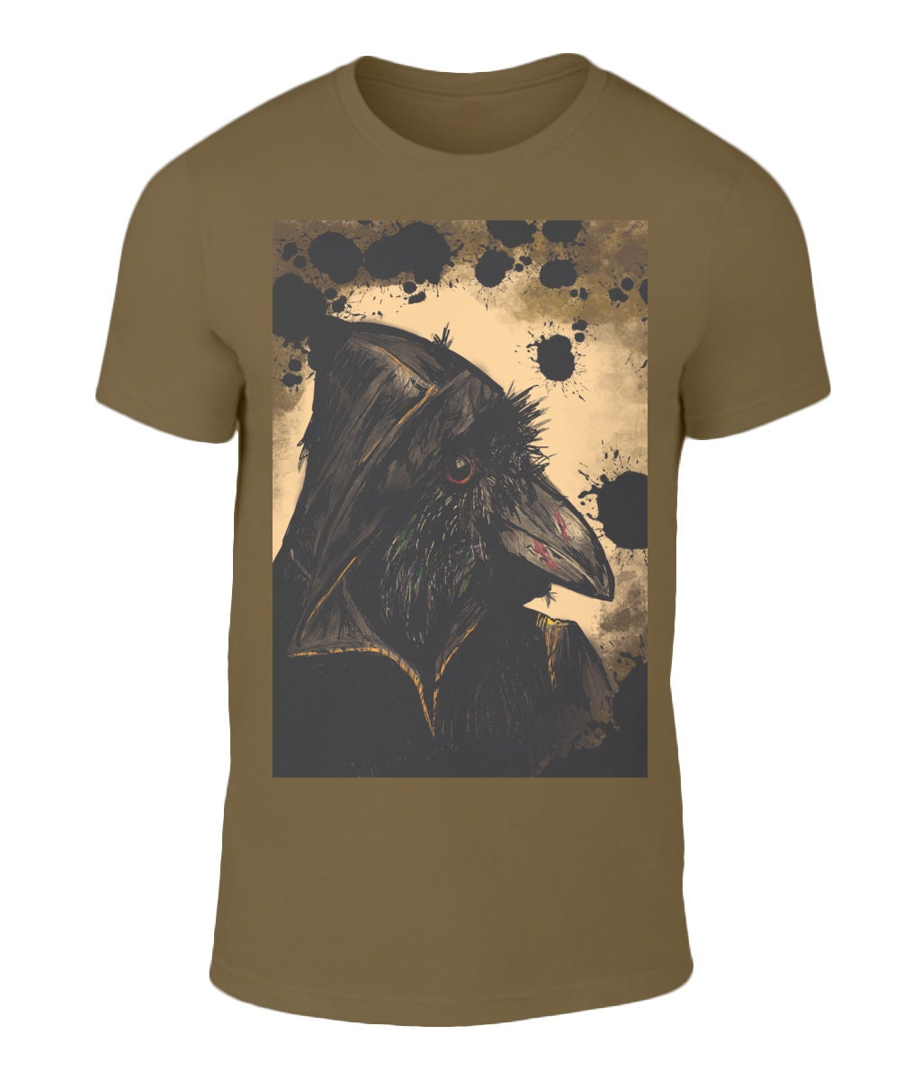 Hooded Raven T-shirt - Etsy Sweden