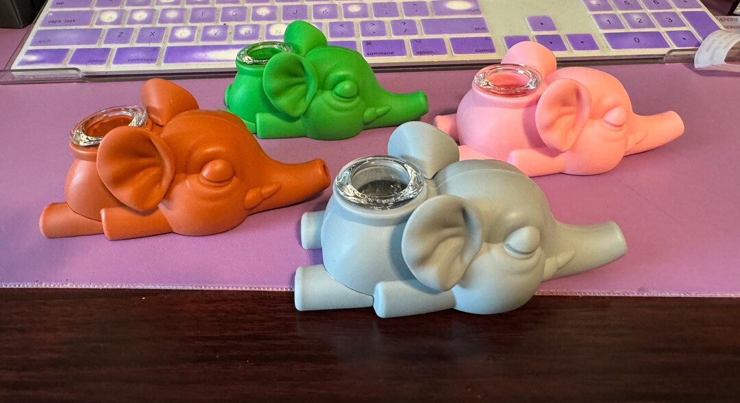 Pipe Silicone Elephant Pipe Bowl Glass Insert Pipe Cute Pipe - Etsy