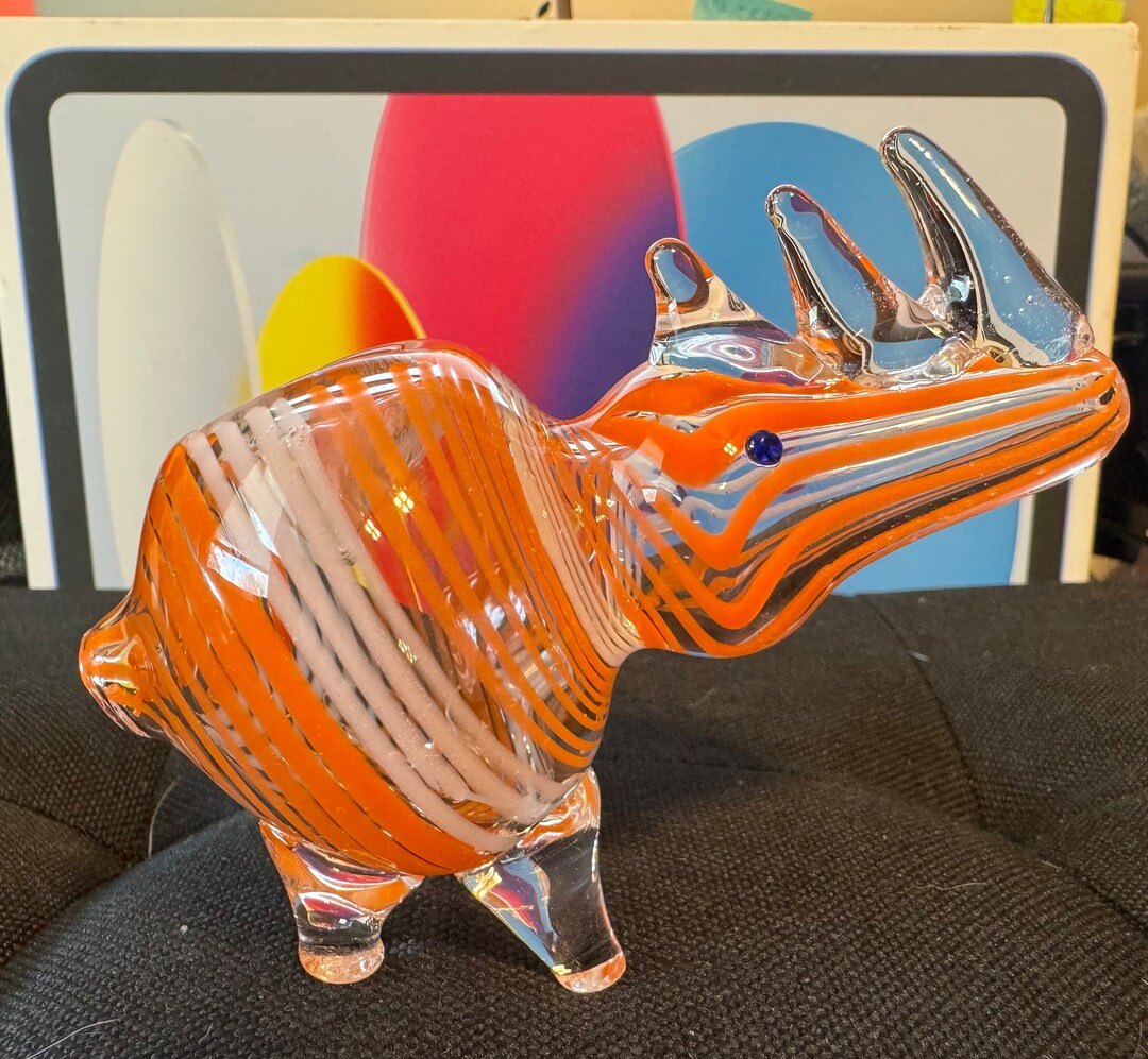 Pipe Rhino Pipe Glass Hand Pipe Cute Pipe - Etsy