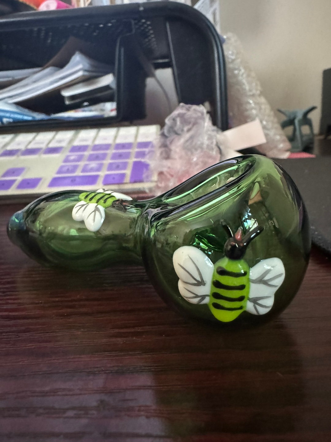 Pipe Glass Pipe Honey Comb Bumble Bee Girly Pipe - Etsy