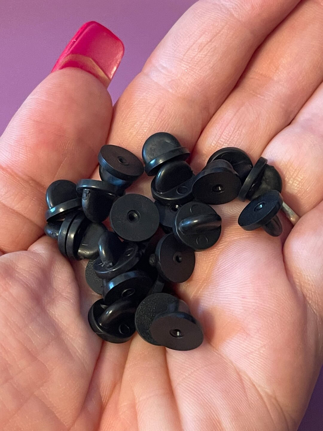 Black Rubber Pin Back Clutches for Enamel Pin 10 Pack - Etsy