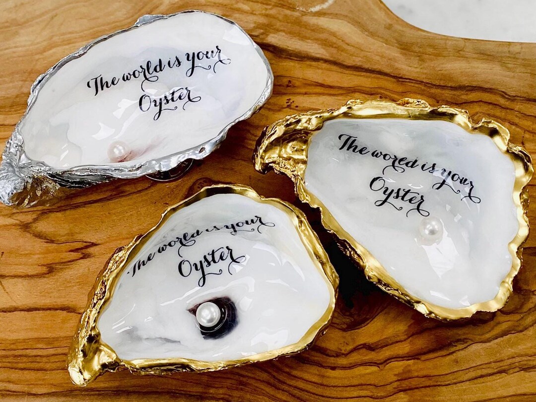 The World is Your Oyster. Oyster Shell Ornament/graduation Gift/wedding ...