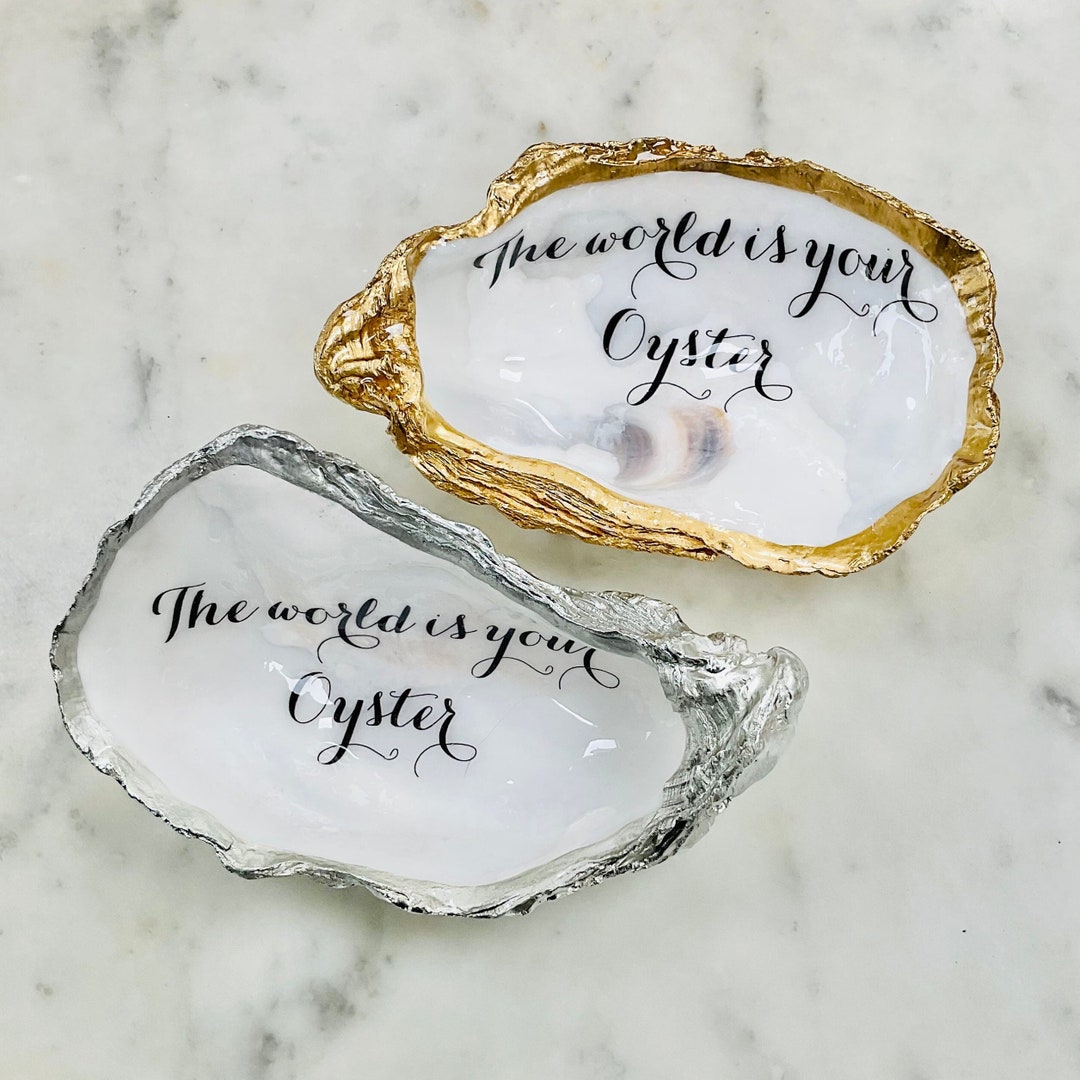 The World is Your Oyster. Oyster Shell Trinket Dish. Shell Ornament ...