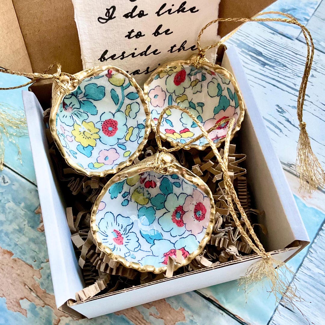 LIBERTY OF LONDON | Hanging Gold Cockle Shell Trio – Luxury Gift ...