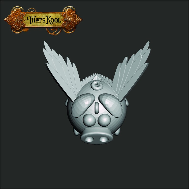 When Pigs Fly Parachute Toy 3D Print STL. File Stl File 3D Printing ...