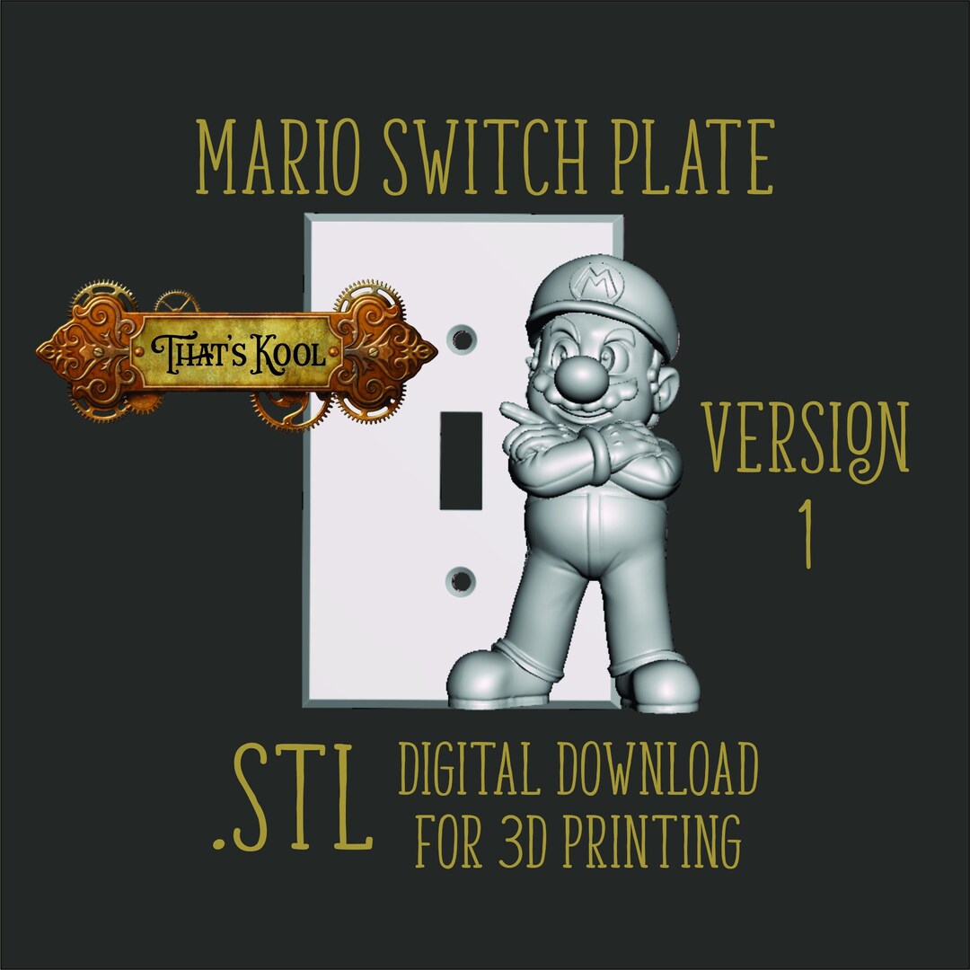 Mario Light Switch Room Plate Cover Version 1, 3D Print STL. File - Stl ...