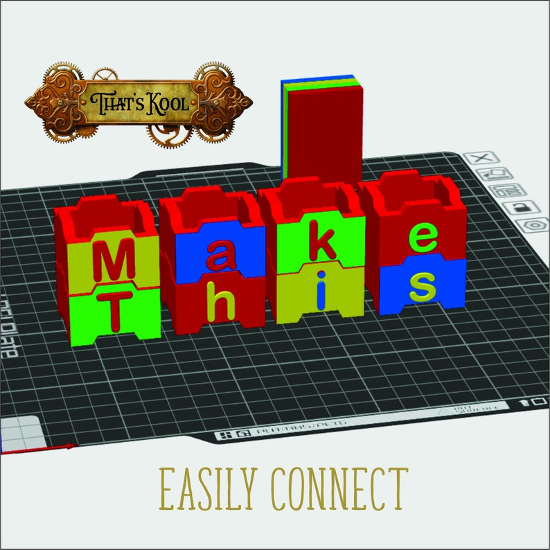 Alphabet Building Blocks 3D Print STL. File - Stl File - 3D Printing ...