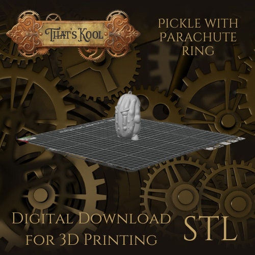 Pickle Parachute Toy 3D Print STL. File - Stl File - 3D Printing File ...