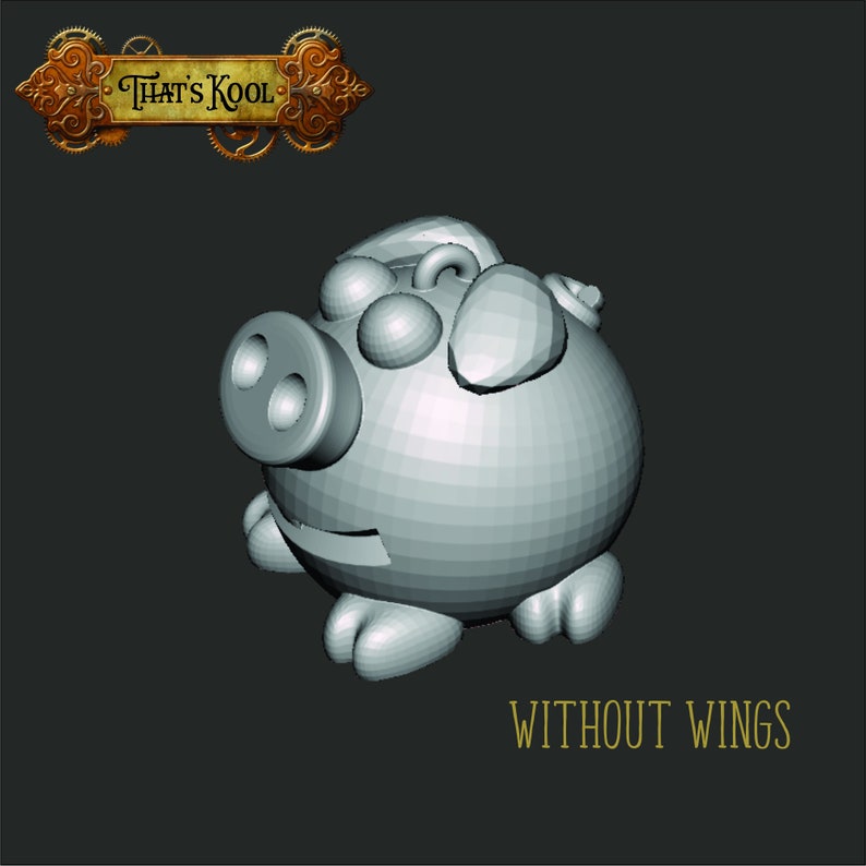 When Pigs Fly Parachute Toy 3D Print STL. File Stl File 3D Printing ...