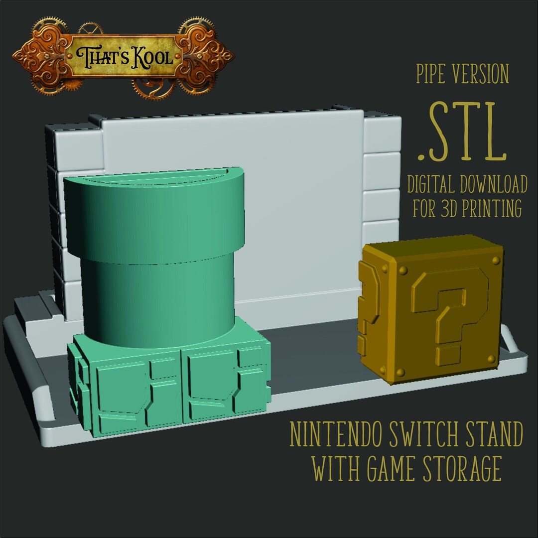 Switch Stand Console Pipe Version -digital Download - Stl File - 3D ...