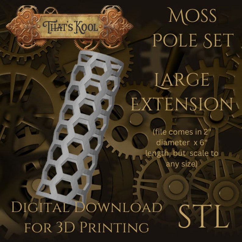 Moss Pole Set 3D Print STL. Files - Stl File - 3D Printing File - 3D ...