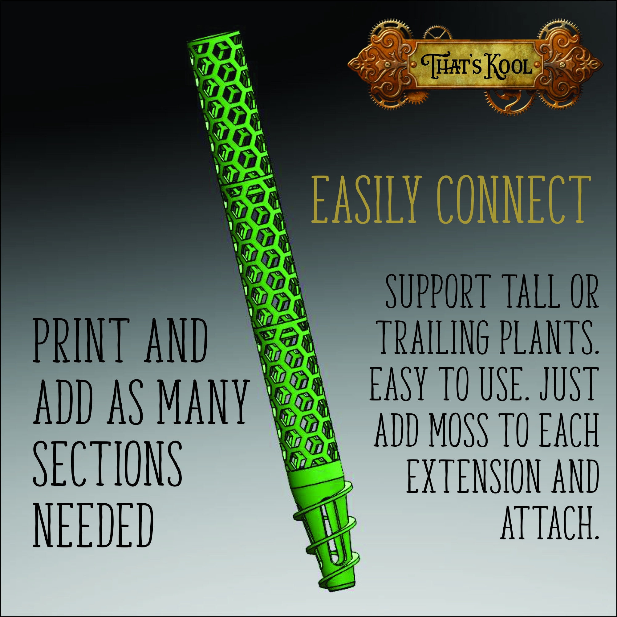 Moss Pole Set 3D Print STL. Files - Stl File - 3D Printing File - 3D ...