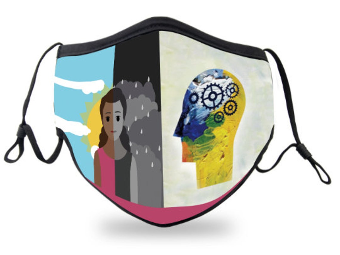 Mental Health Face Mask Bipolar Face Mask Manic Depression | Etsy