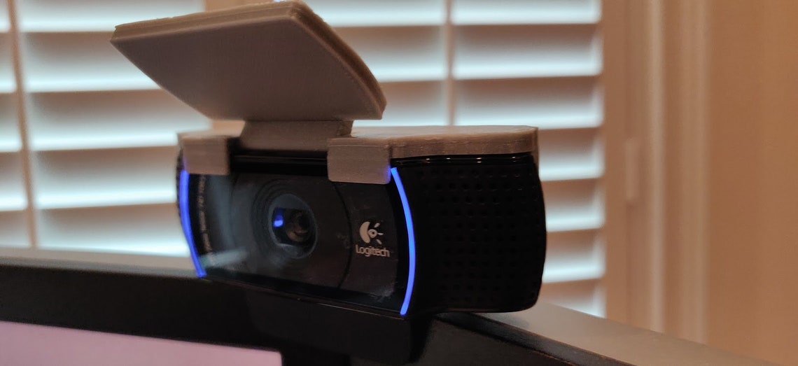 Privacy Cover for Logitech C920 C930e C922 Webcam BLACK or SILVER - 3D ...