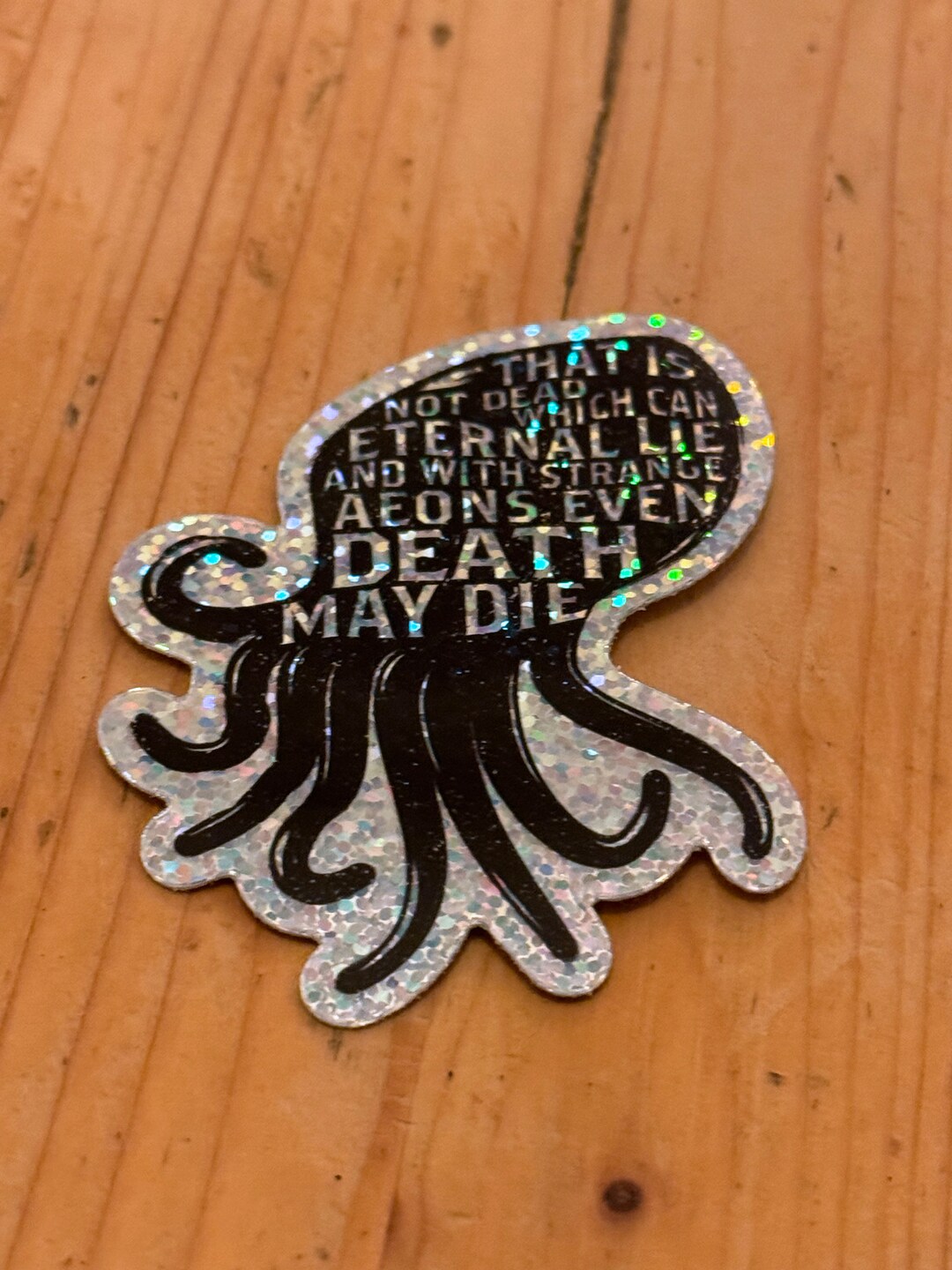 Classic Cosmic Horror Glitter Sticker HP Lovecraft Cthulhu Quote ...