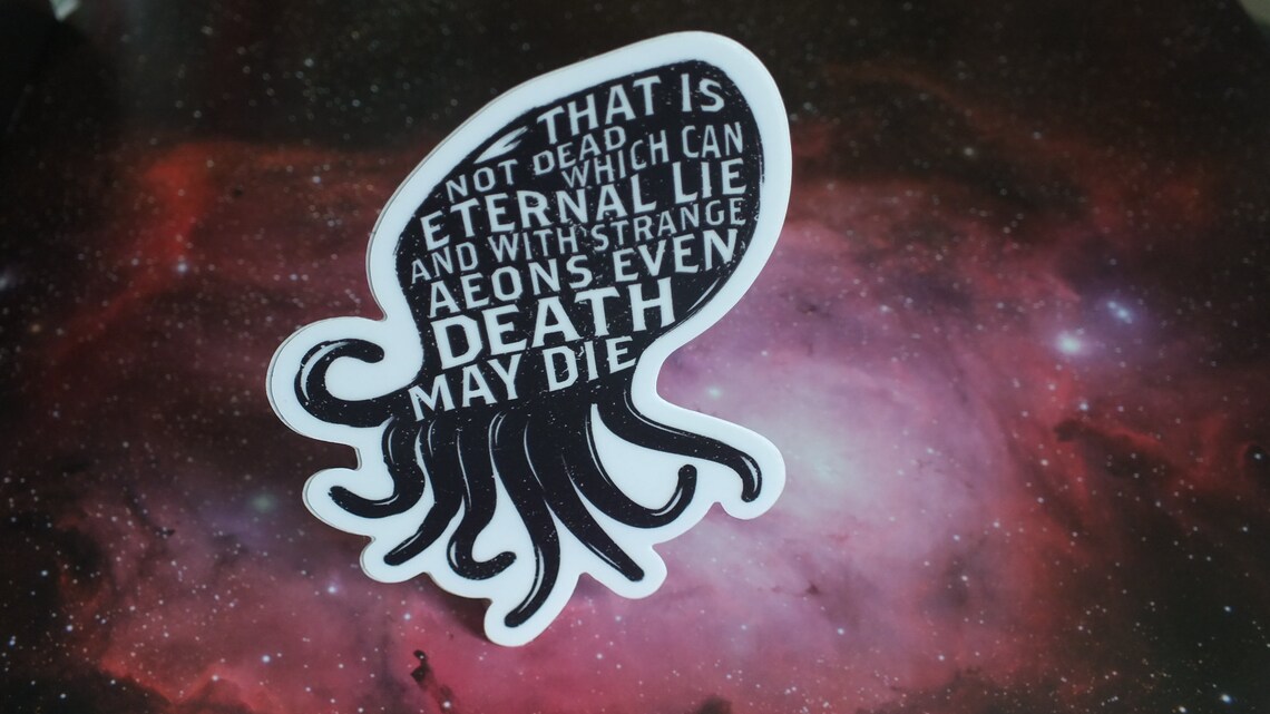 Classic Cosmic Horror HP Lovecraft Cthulhu Quote Literature Die Cut ...