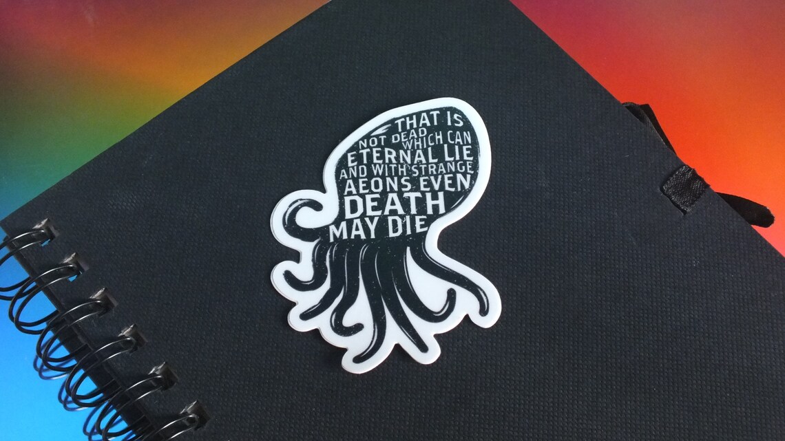 Classic Cosmic Horror HP Lovecraft Cthulhu Quote Literature Die Cut ...