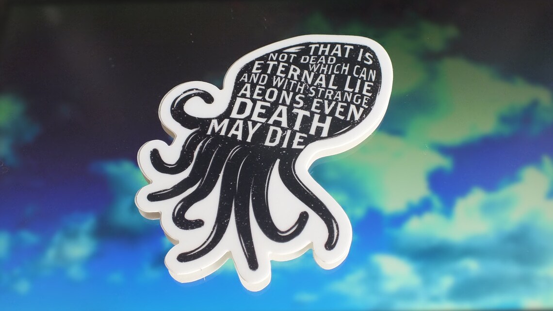 Classic Cosmic Horror HP Lovecraft Cthulhu Quote Literature Die Cut ...