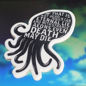 Classic Cosmic Horror HP Lovecraft Cthulhu Quote Literature Die Cut ...