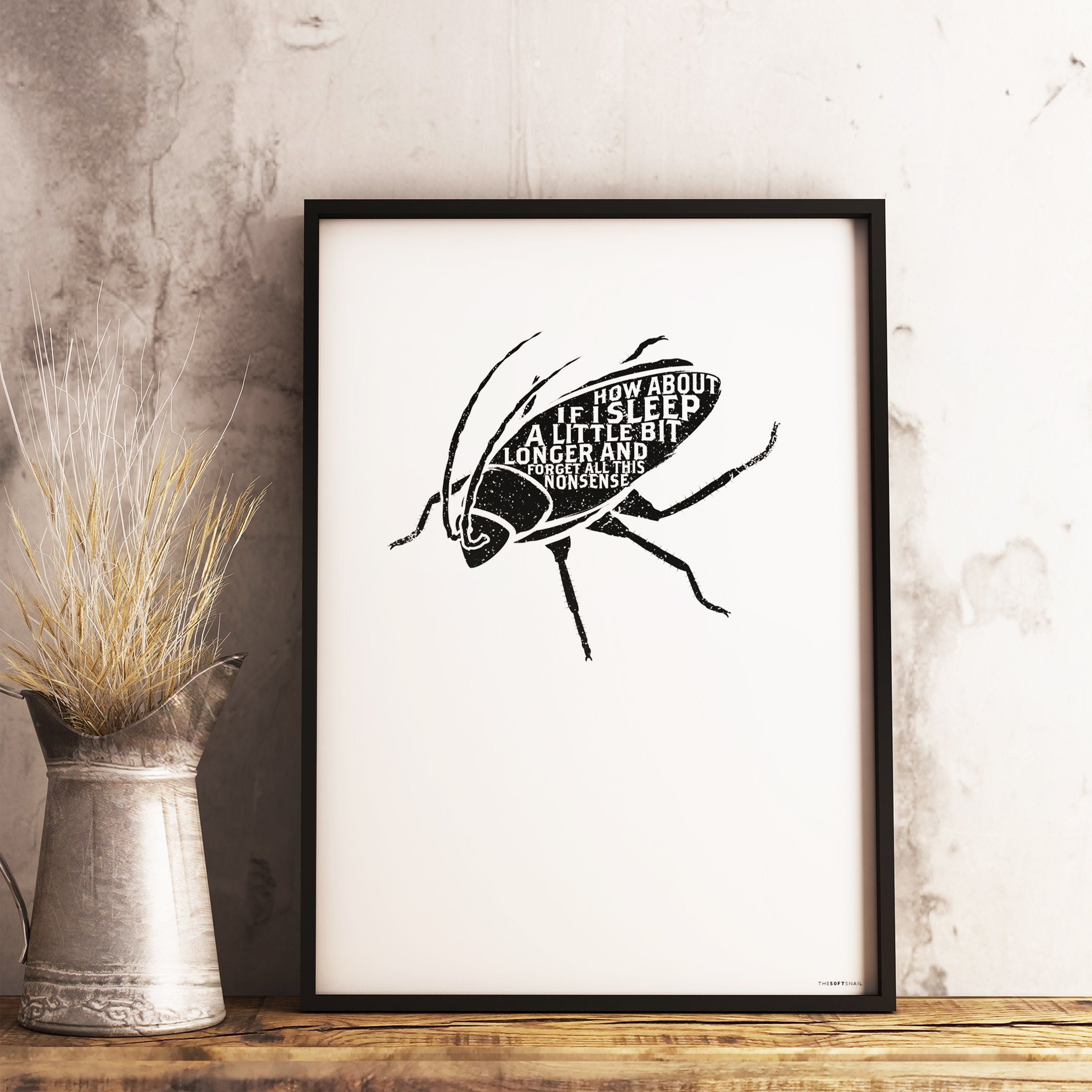 Franz Kafka Metamorphosis Quote Wall Decor Art Print Classic - Etsy