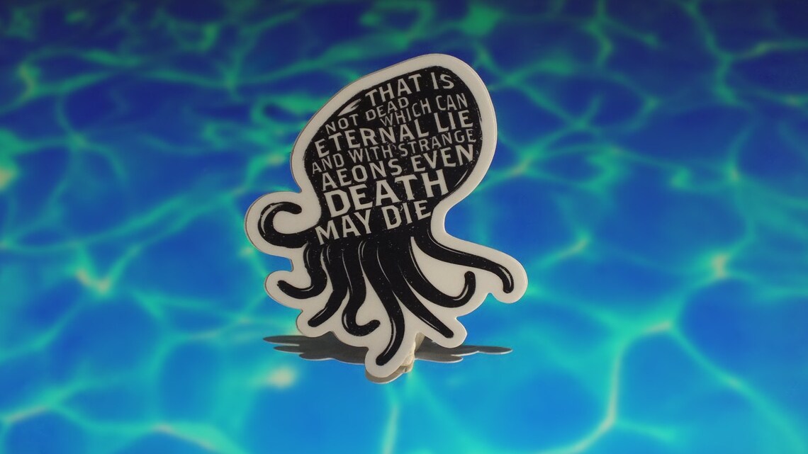 Classic Cosmic Horror HP Lovecraft Cthulhu Quote Literature Die Cut ...