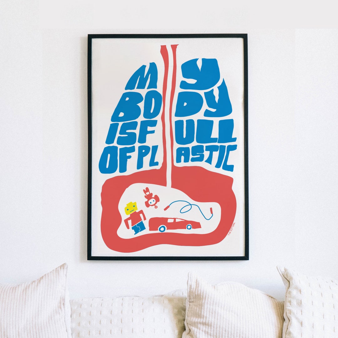 My Body is Full of Plastic Print: 90s Toys, Consumerism Art - Etsy