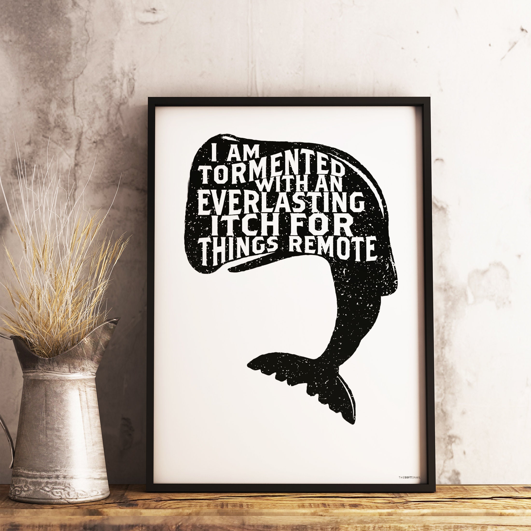 Moby Dick Quote Whale Poster Travel Quote Print Classic - Etsy