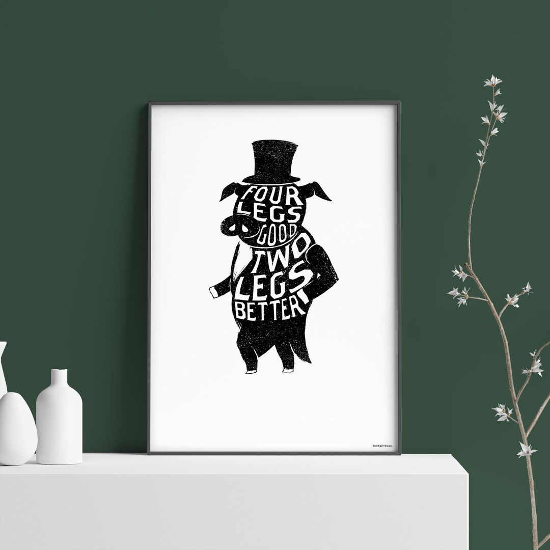 George Orwell Animal Farm Quote Wall Decor Art Print - Classic ...