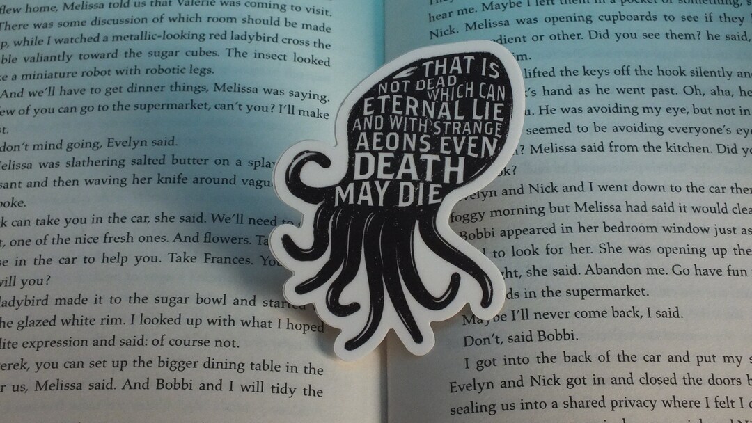 Classic Cosmic Horror HP Lovecraft Cthulhu Quote Literature Die Cut ...