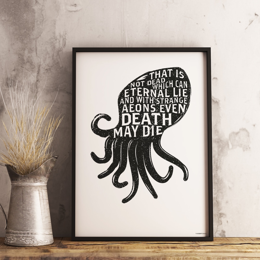 Classic Horror HP Lovecraft Cthulhu Quote Giclee Wall Decor Art Print ...