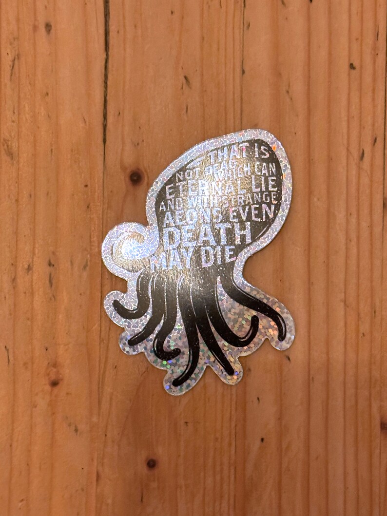 Classic Cosmic Horror Glitter Sticker HP Lovecraft Cthulhu Quote ...