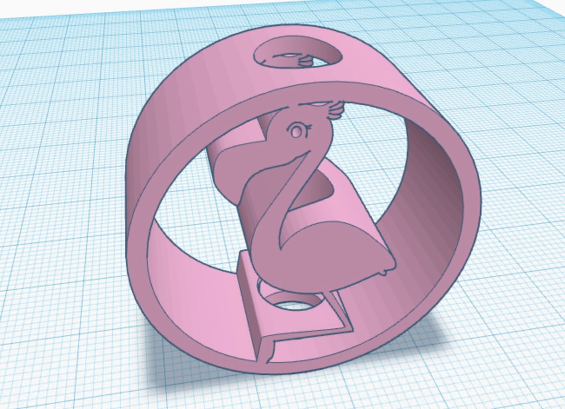 Flamingo Straw Topper STL File for Printing Make Your Own - Etsy