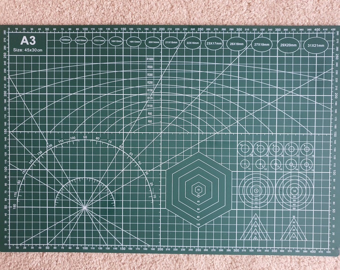 TWO Self Healing A3 Cutting Mat, Scale , Non Slip, Multi Layers Double ...