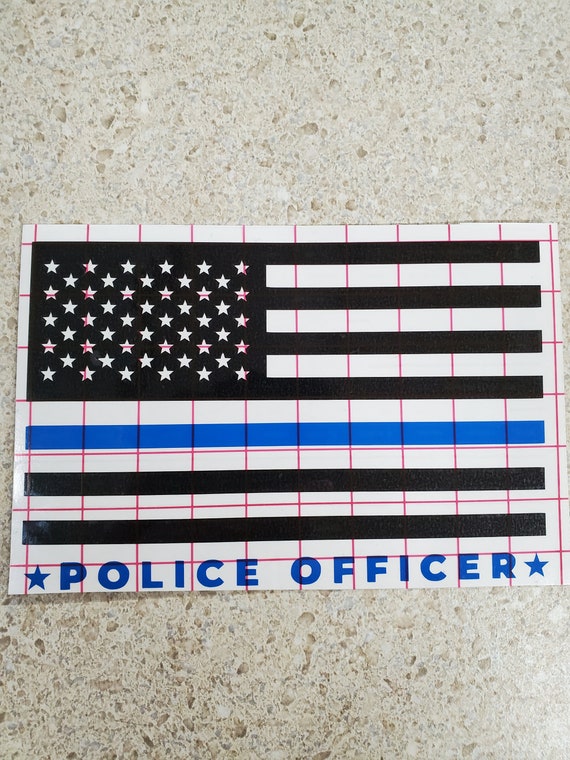 Police Flag Decal - Etsy