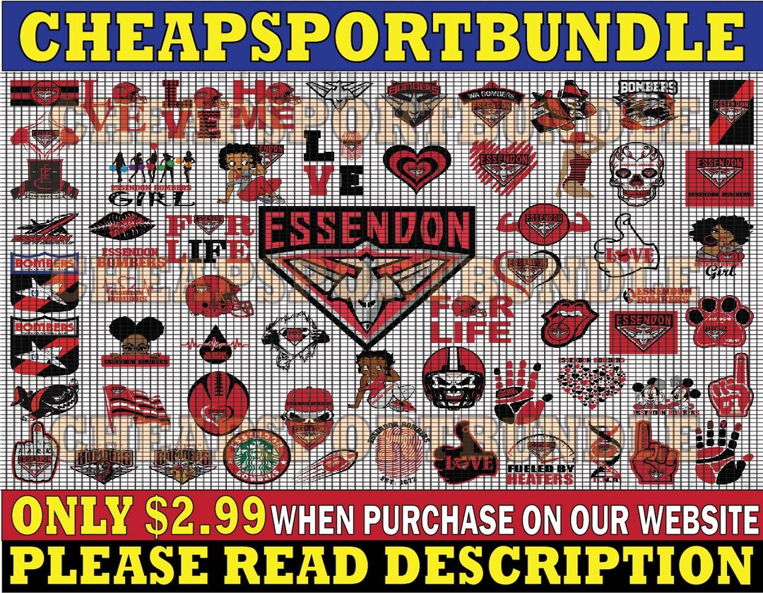 Essendon Bombers Football Team Svg Essendon Bombers Svg AFL - Etsy