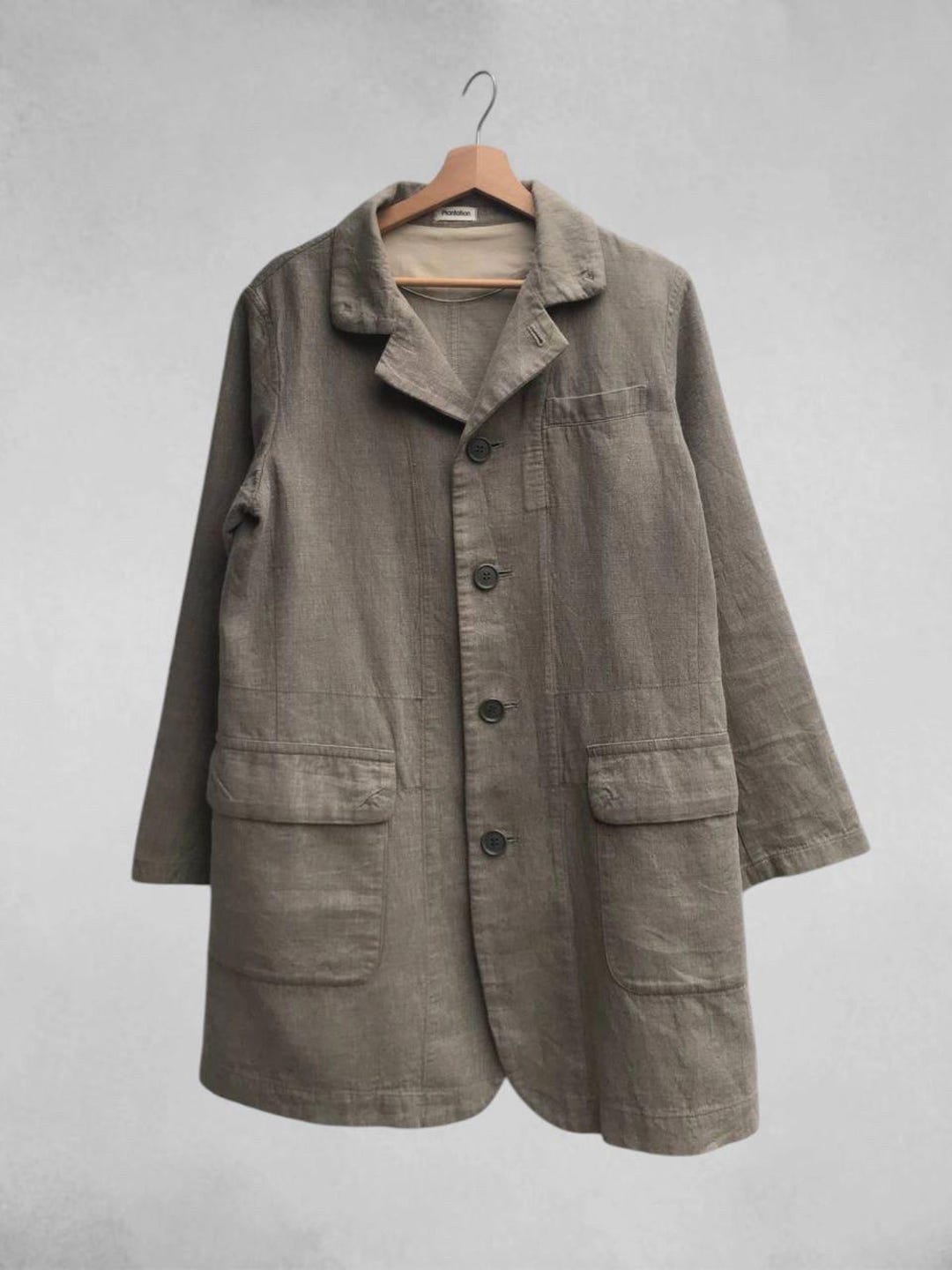 Vintage Issey Miyake Plantation Linen Blend Marled Coat Size M Unisex ...