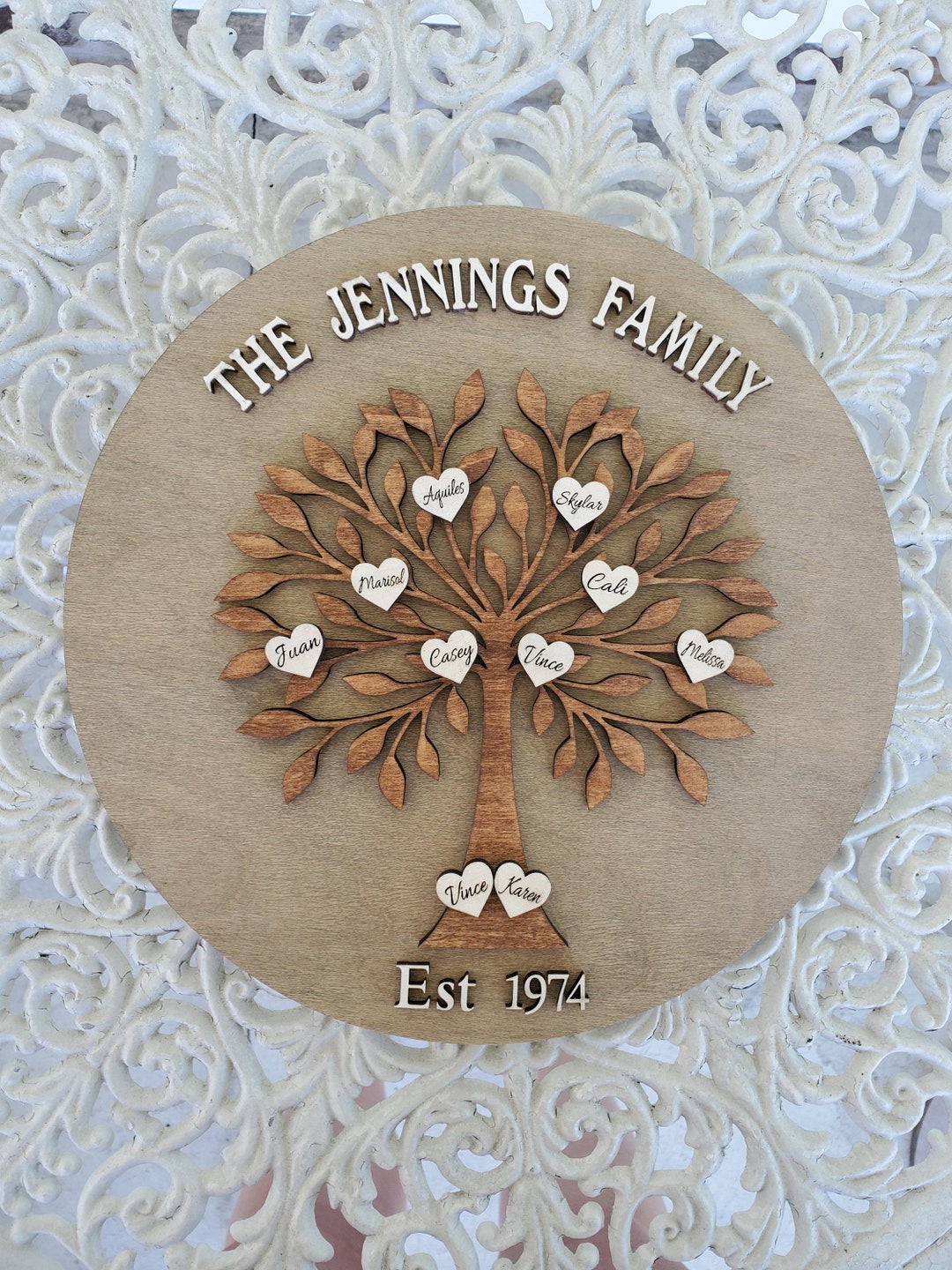 Family Tree Sign Personalized Family Sign Laser Engraved & Cut - Etsy