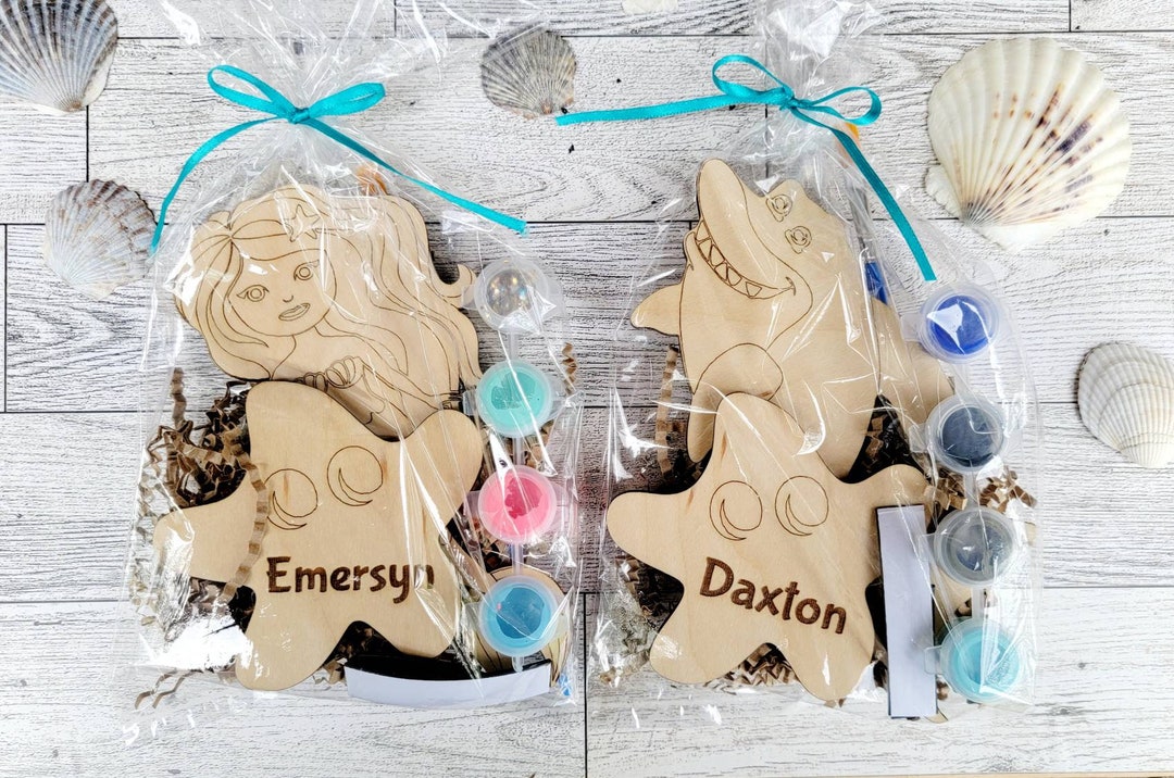 Personalized Ocean Themed Kids DIY Paint Kit | Laser Cut & Engraved ...