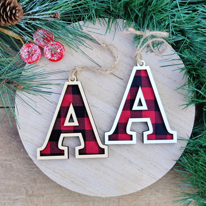 Wooden Letter Plaid - Etsy
