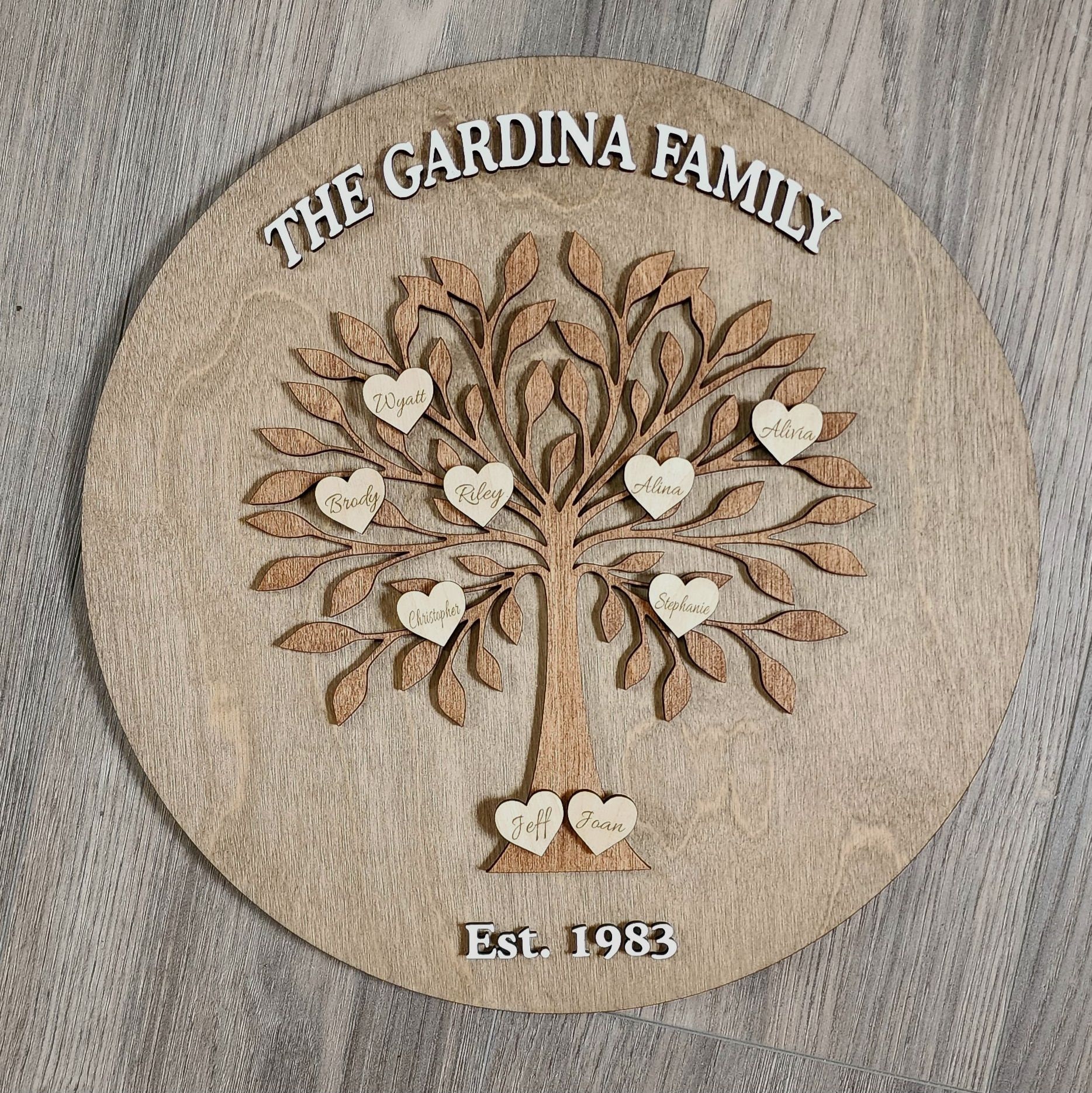 Family Tree Sign | Personalized Family Sign | Laser Engraved & Cut - Etsy