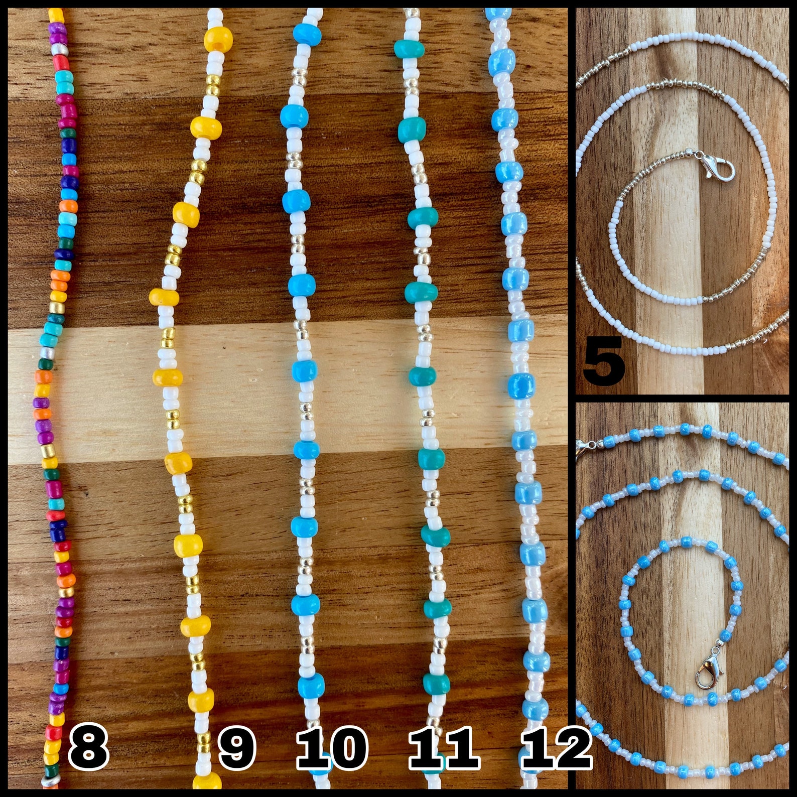 Mask Lanyard Seed Bead Mask Chain Beaded Mask Holder Beaded | Etsy