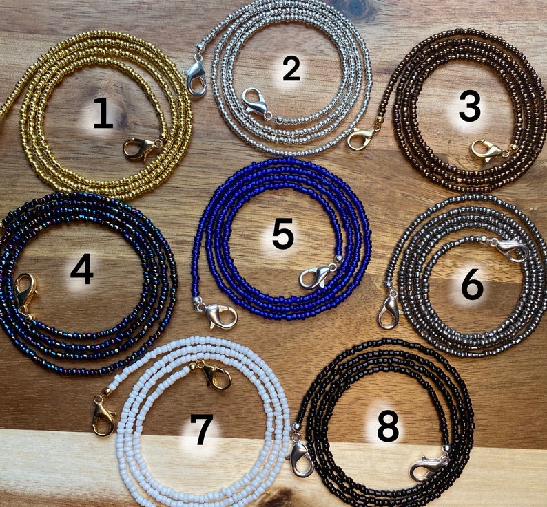 NEW COLORS Personalized Mask Holder Mask Chain Beaded - Etsy
