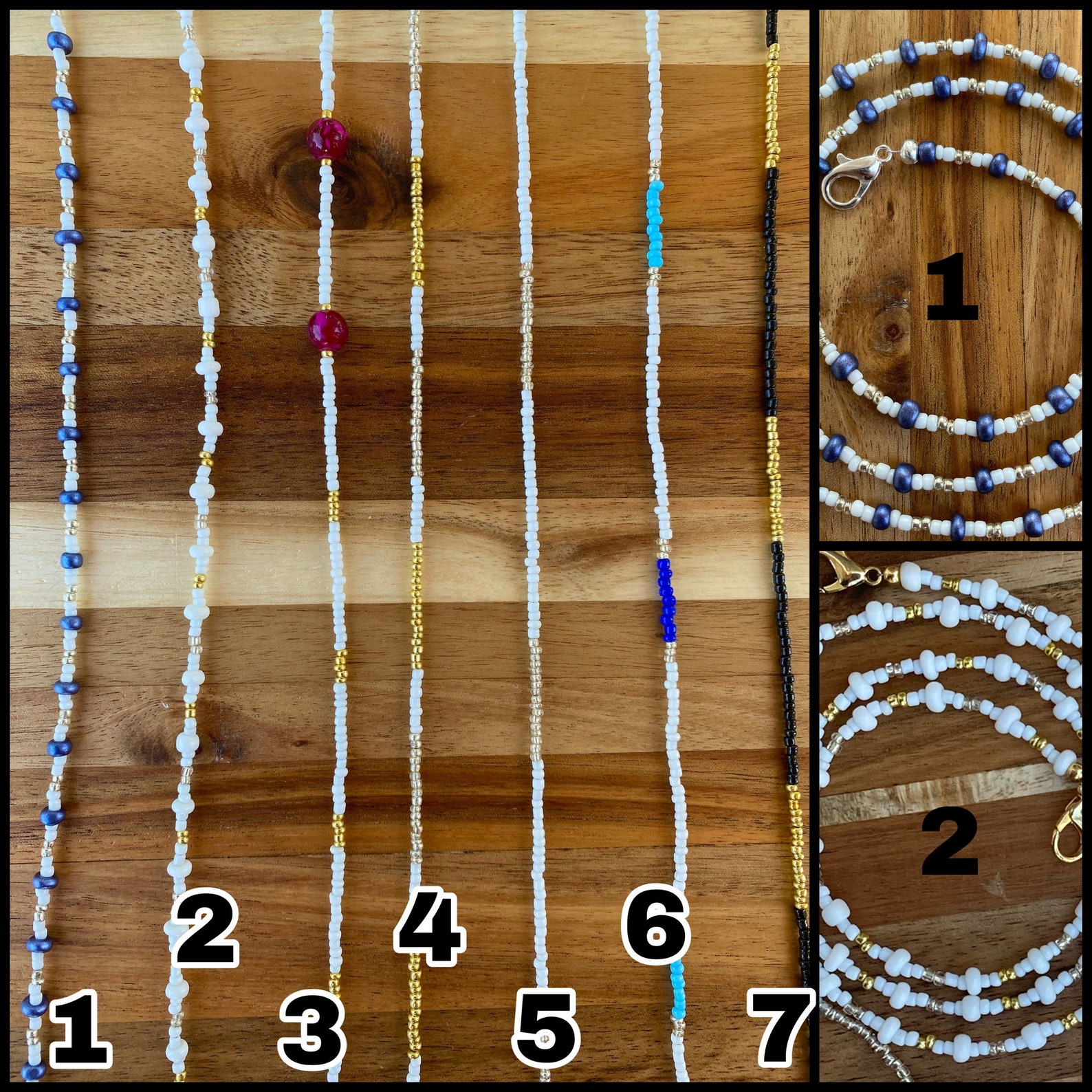 Mask Lanyard Seed Bead Mask Chain Beaded Mask Holder Beaded | Etsy