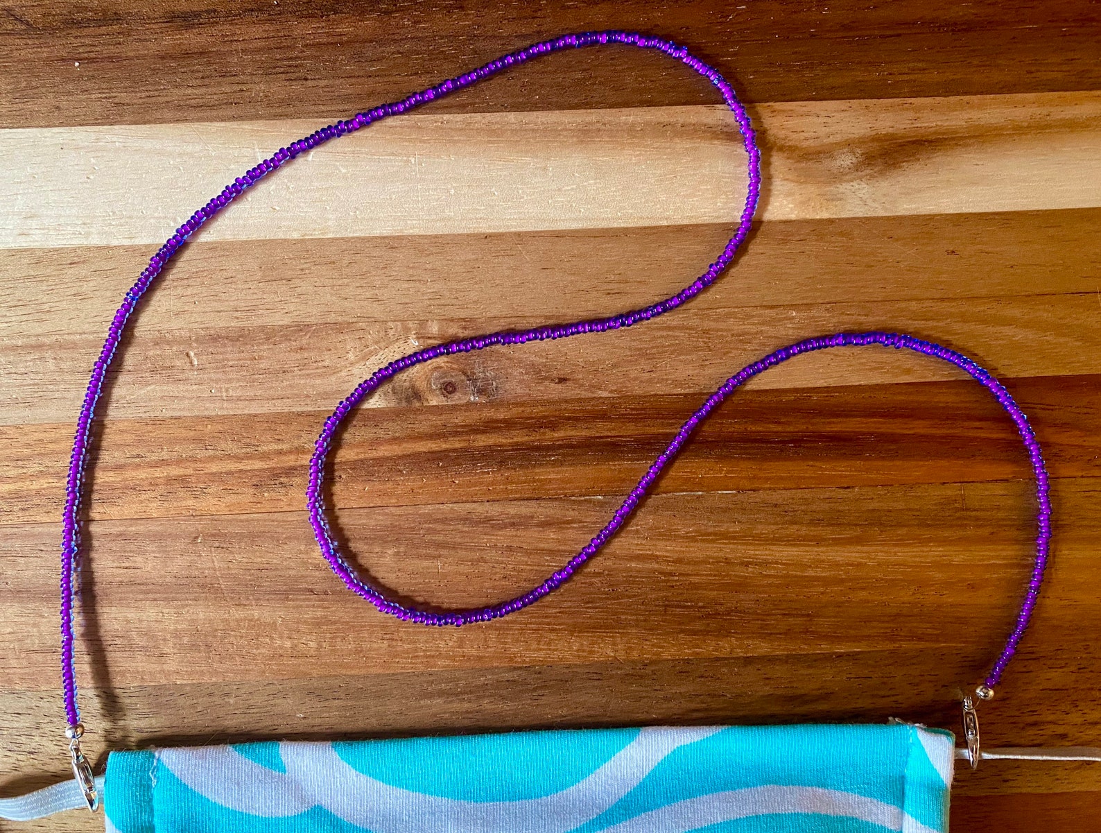 NEW COLOR! Beaded Mask Holder, Mask Chain, Bead Mask Lanyard, Adult ...